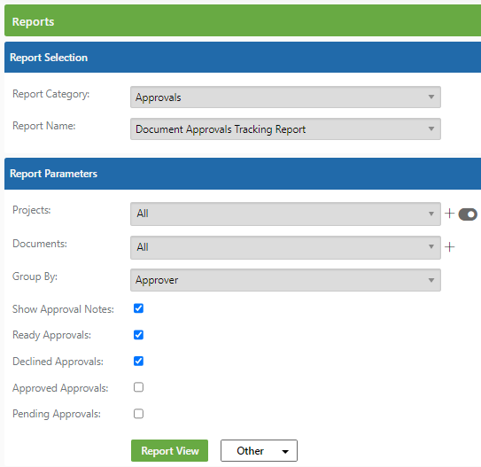 Approval Reports – PPO Support Portal