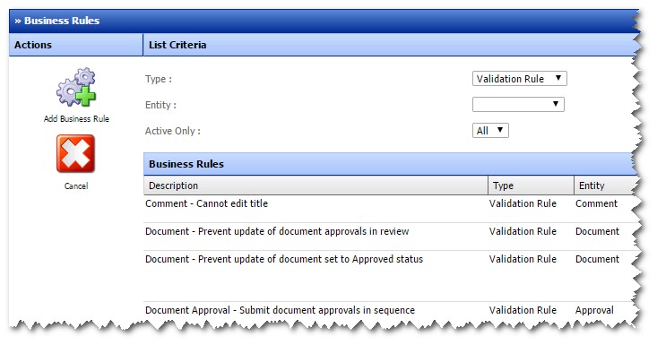 Business Rules - Validation Rules – PPO Support Portal