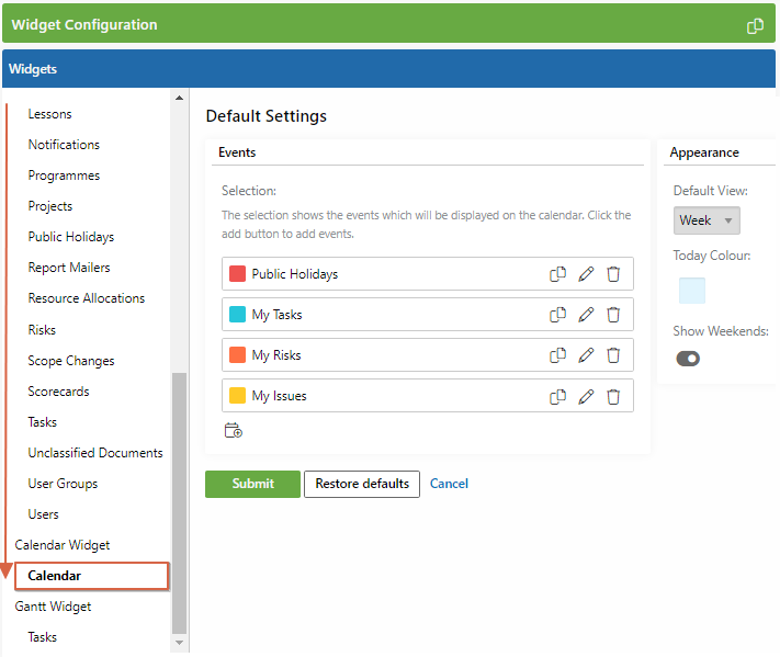 Widget Configuration – PPO Support Portal