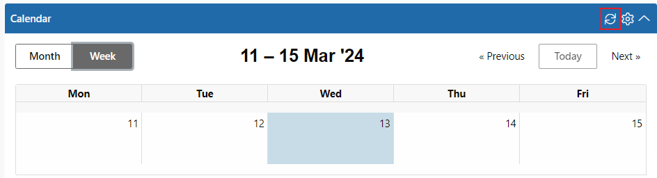 Calendar Widget – PPO Support Portal