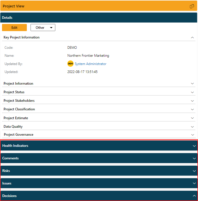 Projects – PPO Support Portal