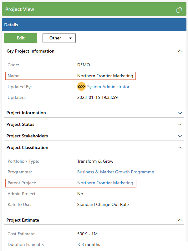How do I setup parent & child projects? – PPO Support Portal
